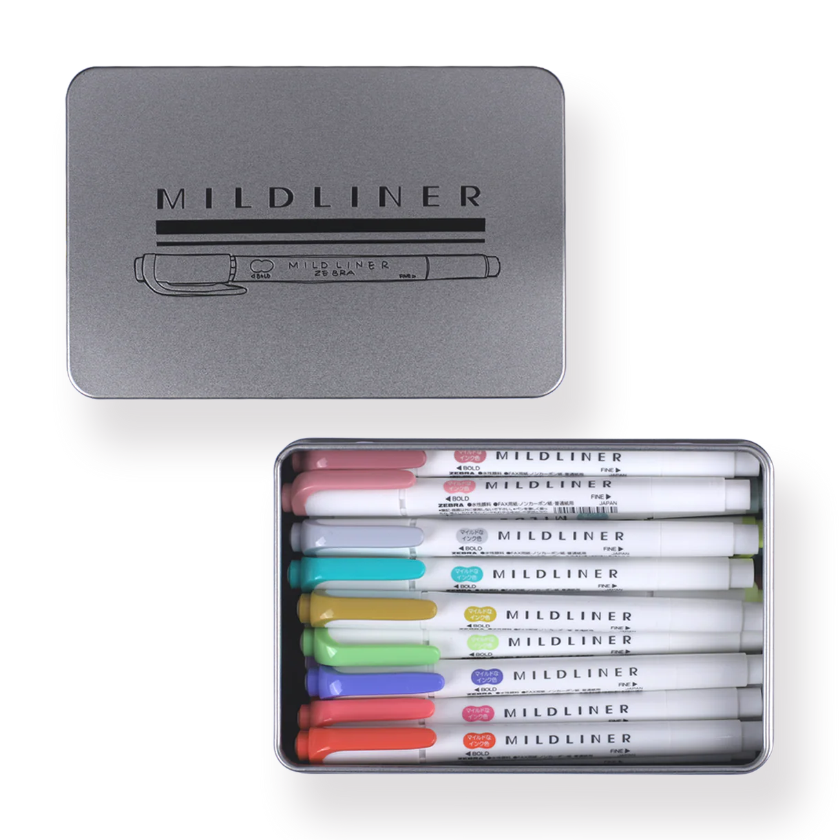 Zebra Mildliner Double-Sided Highlighter - 40 Color Set with Case ...