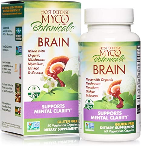 MycoBotanicals Brain, 60 Capsules - Host Defense | Glocalzone - Glocalzone