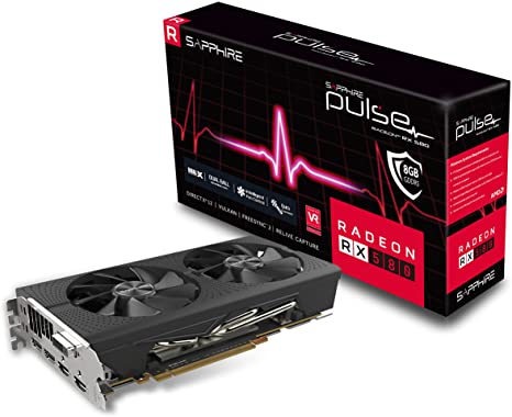 SAPPHIRE Radeon 11265-05-20G Pulse RX 580 8GB GDDR5 Dual HDMI/ DVI-D ...