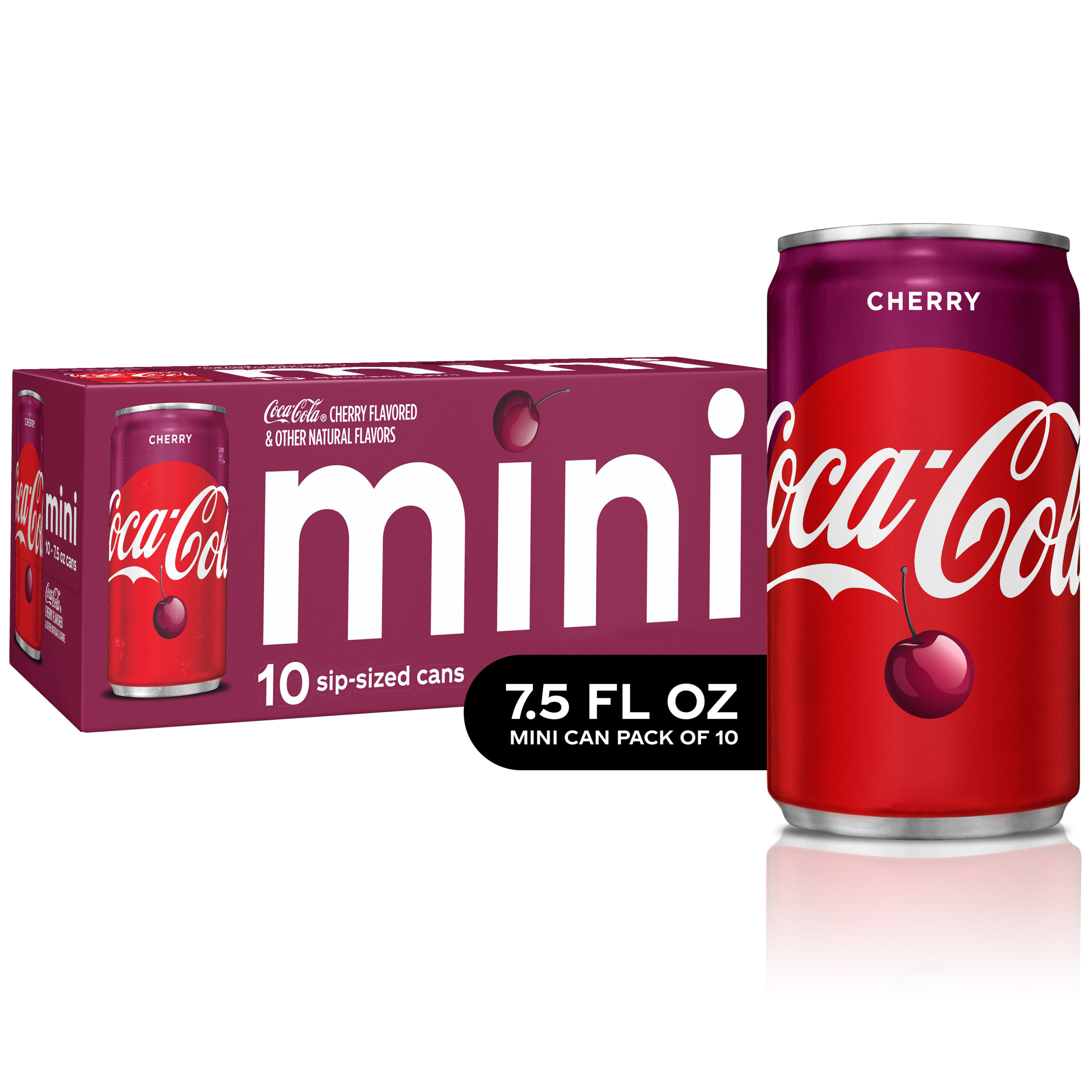 Cherry Coke Mini Cans, 7.5 fl oz, 10 Pack - Coca-Cola | site:name ...