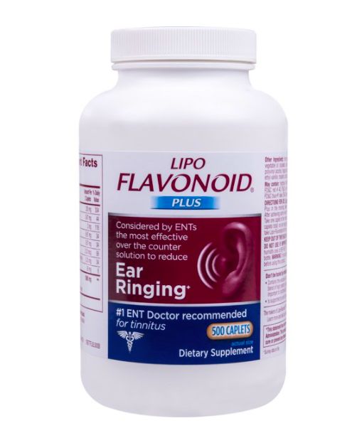 Plus Ear Health Supplement for Tinnitus, 500 caplets - Lipo-Flavonoid ...