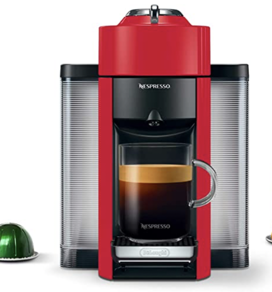 Nespresso Vertuo Coffee and Espresso Machine by De'Longhi, Shiny Red ...