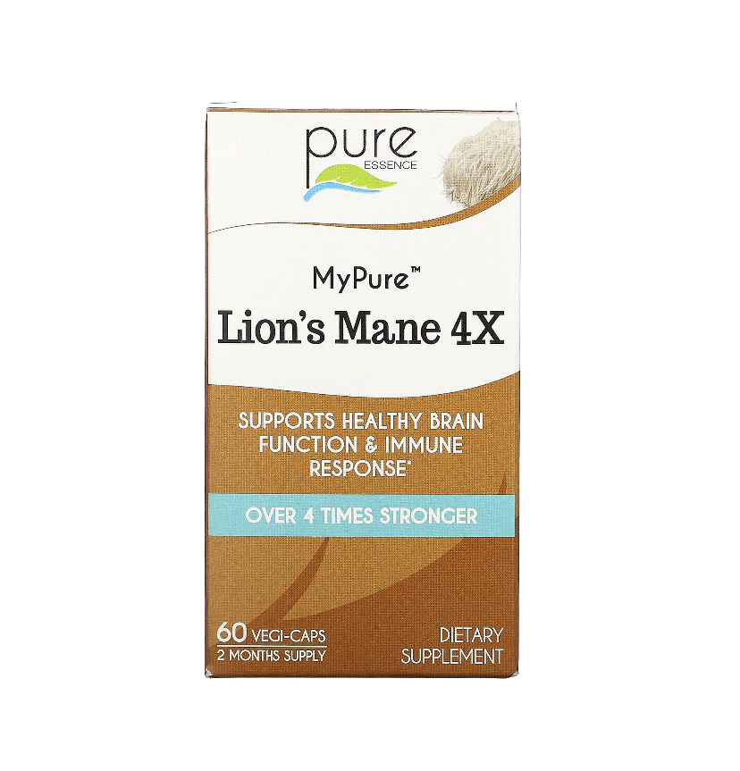 Pure Essence, MyPure, Lion's Mane 4X, 60 Vegi-Caps - Pure Essence ...