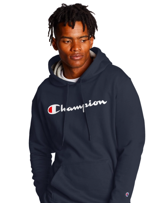 Powerblend Hoodie, Script Logo - Champion | site:name - Glocalzone