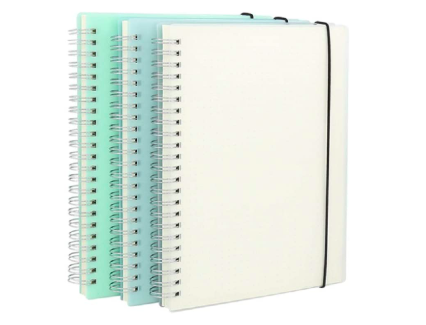 3 Pack A5 Spiral Bullet Dotted Journal with 120gsm Thick Paper ...